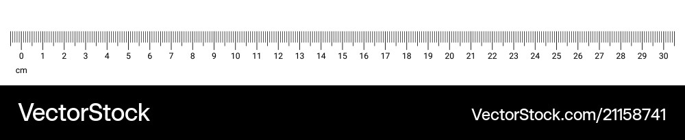 Ruler cm measurement numbers scale Royalty Free Vector Image