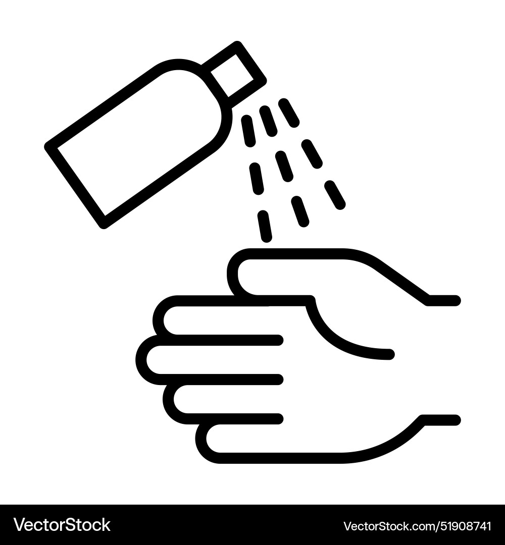 Washing hand icon in thin line style graphic Vector Image