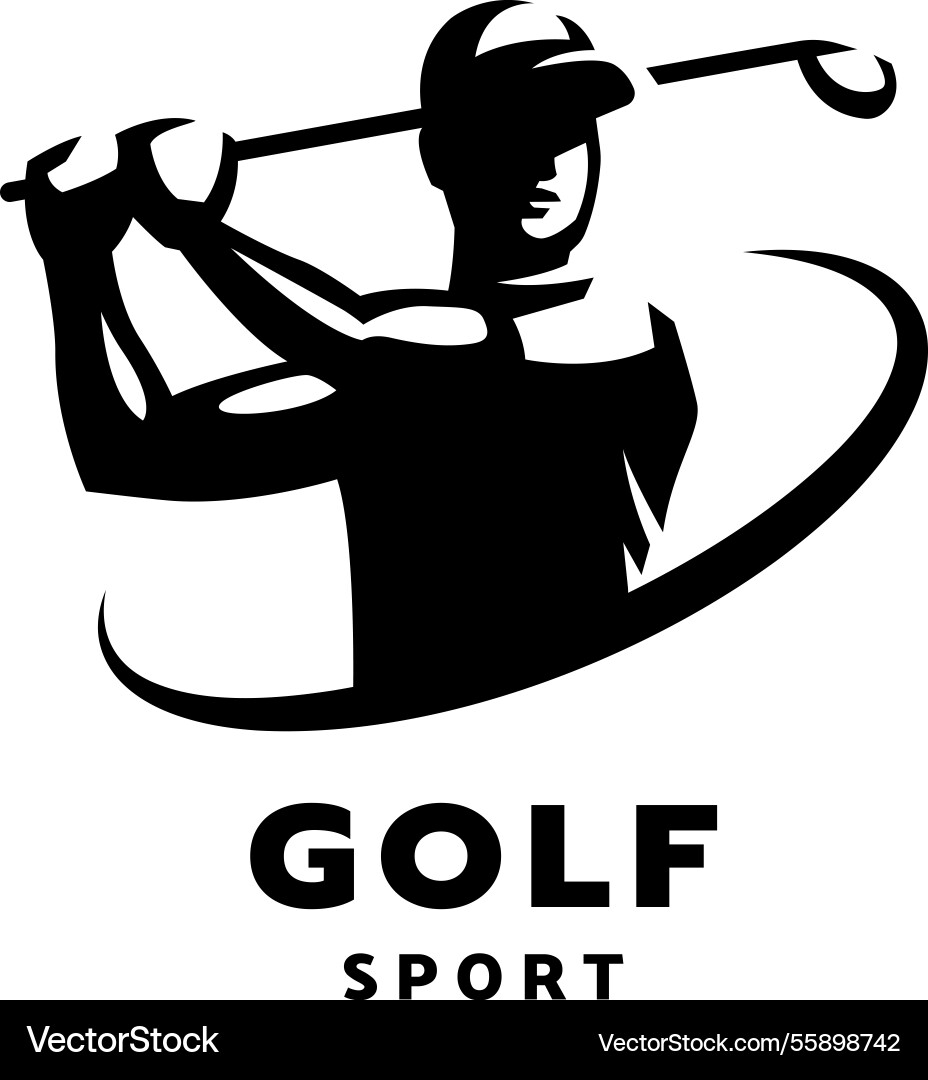 A man playing golf Royalty Free Vector Image - VectorStock