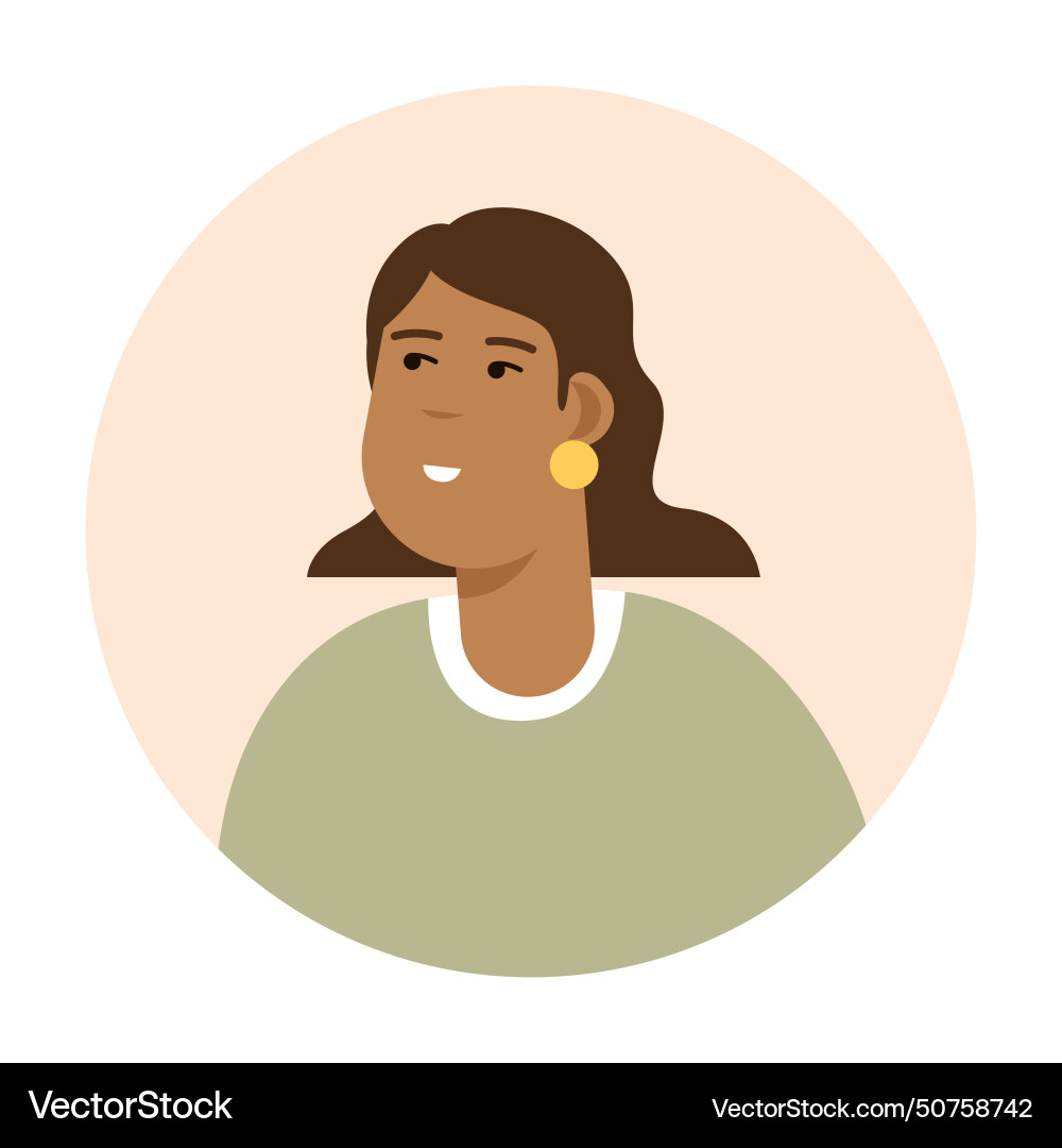 Modern circle avatar Royalty Free Vector Image