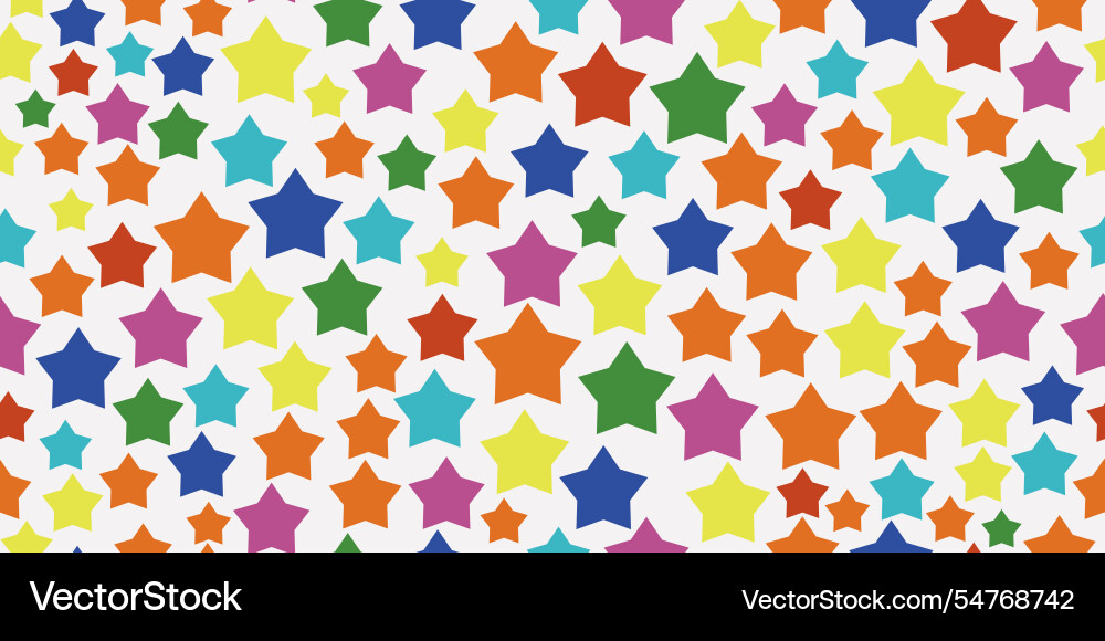 Pattern of colored stars Royalty Free Vector Image