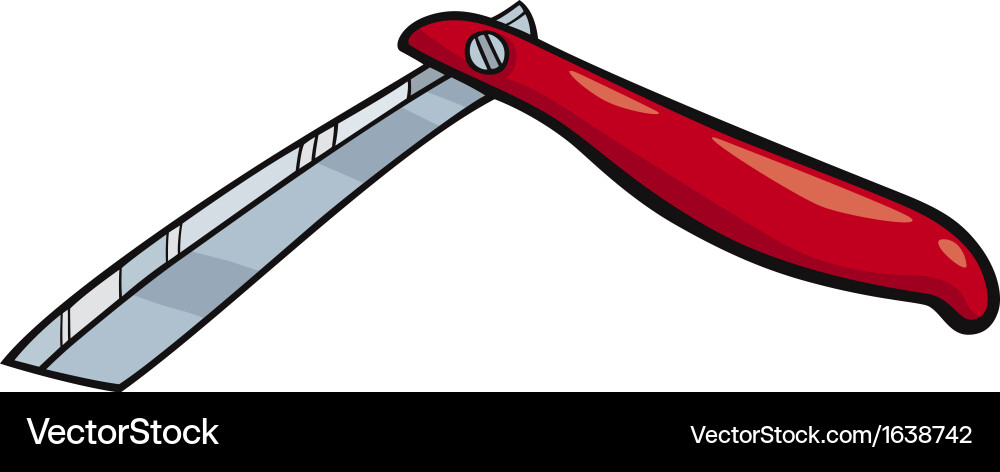 Razor clip art cartoon Royalty Free Vector Image