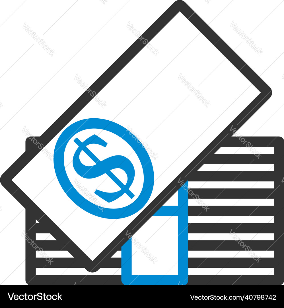 Stack of banknotes icon Royalty Free Vector Image