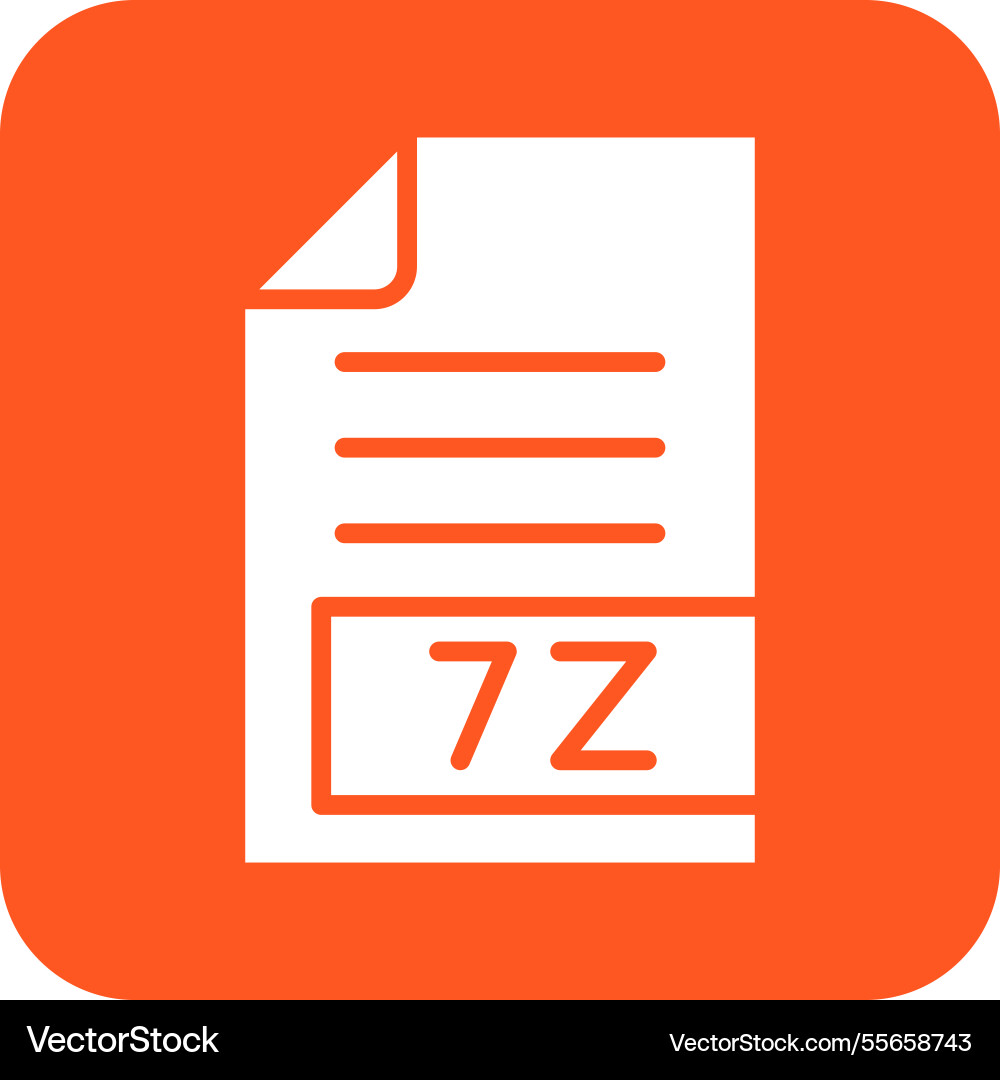 7z icon design Royalty Free Vector Image - VectorStock