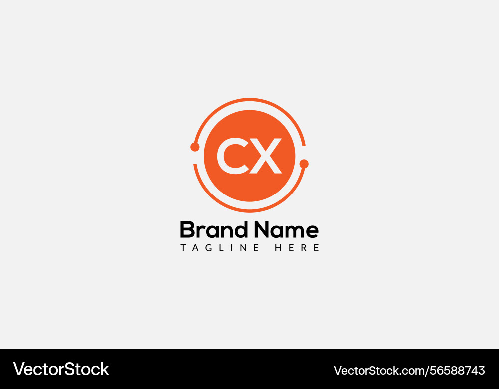 Abstract cx letter modern initial lettermarks logo