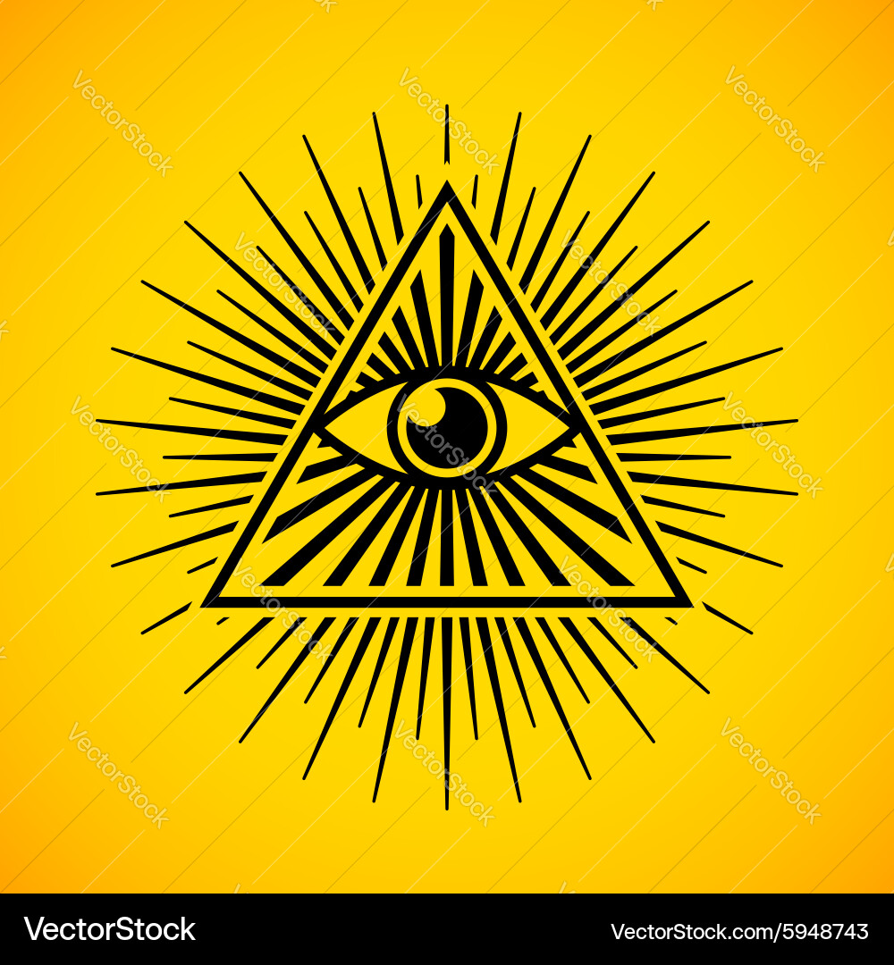 All seeing eye Royalty Free Vector Image - VectorStock