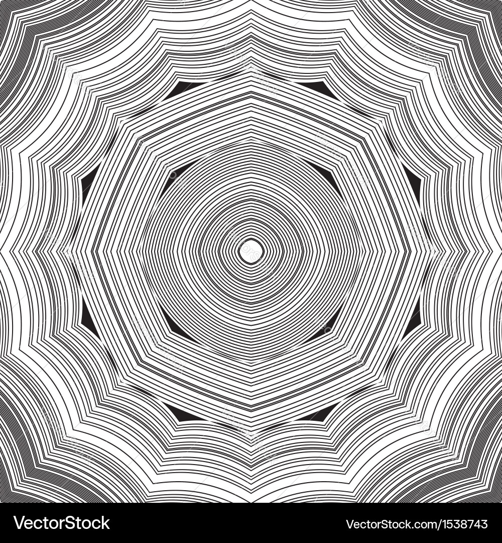 Black and white abstract psychedelic background Vector Image