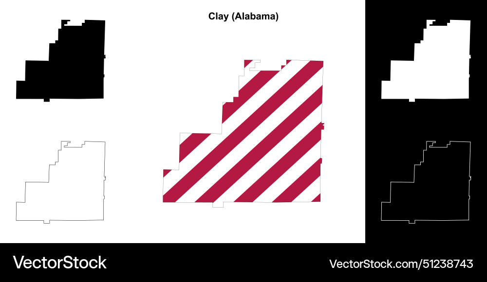 Clay outline map Royalty Free Vector Image - VectorStock