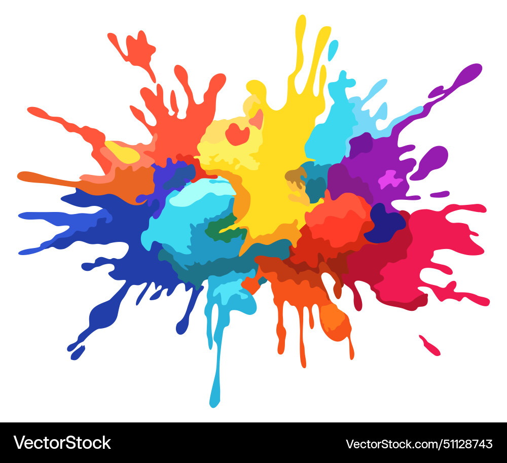 Colorful bright splash isolated Royalty Free Vector Image