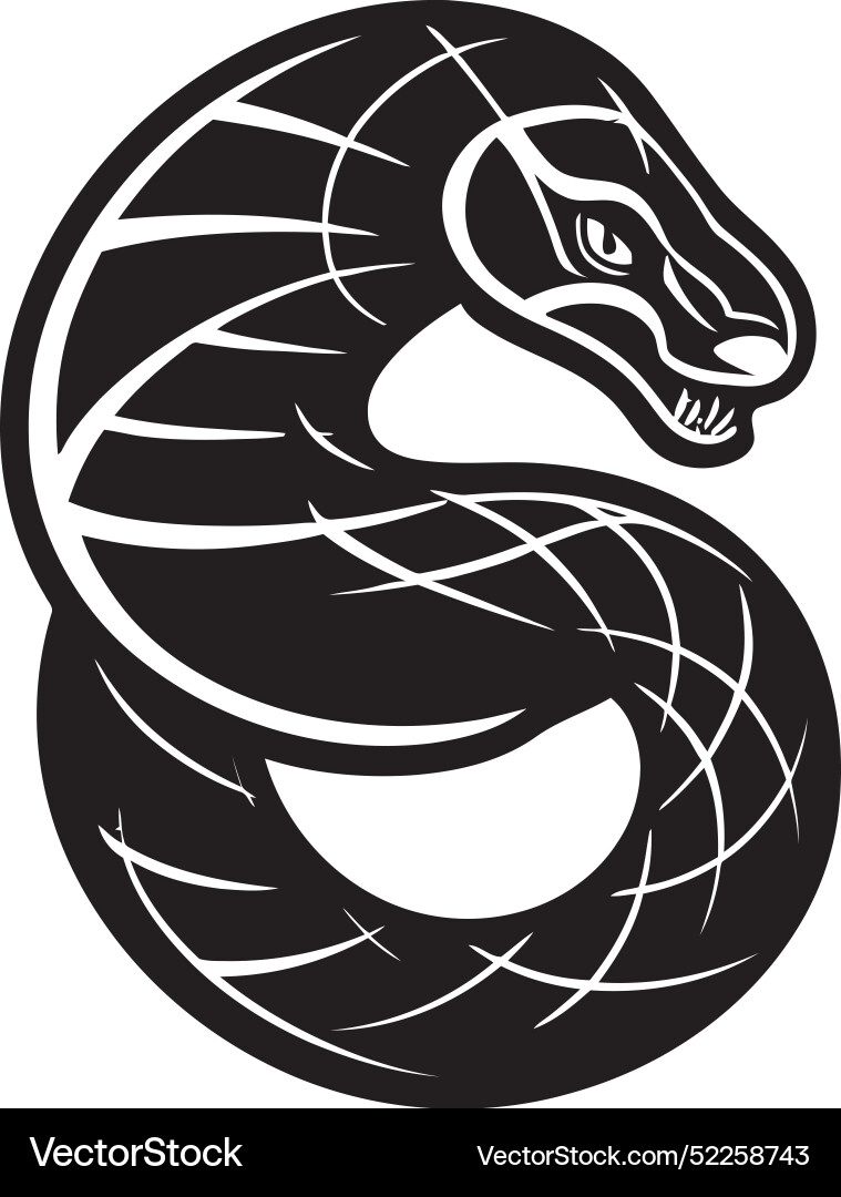 Dynamic black mamba dance stylish snake viper Vector Image