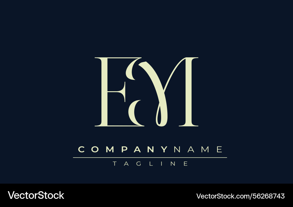 Em abstract logo Royalty Free Vector Image - VectorStock