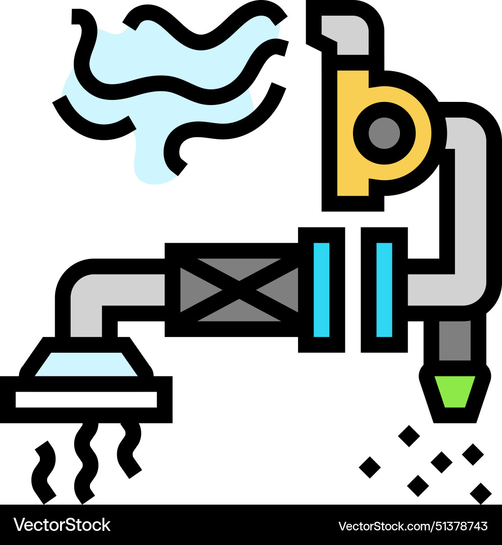 Exhaust system ventilation color icon Royalty Free Vector