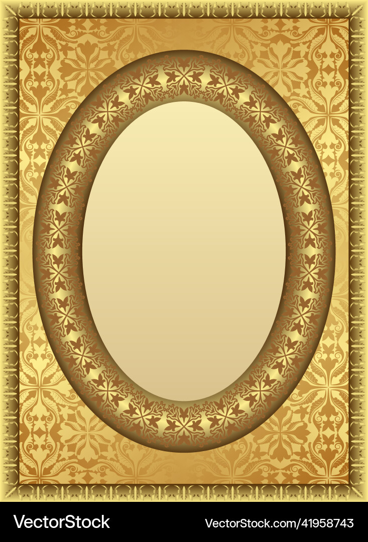 Gold frame Royalty Free Vector Image - VectorStock
