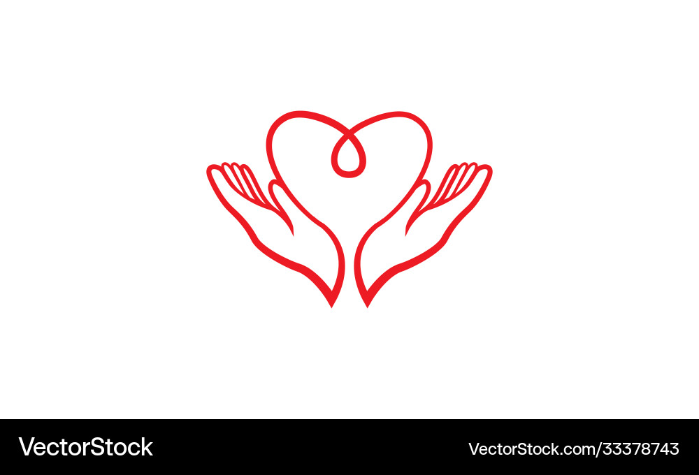 Hands Up for Care - Support & Assistance Vector Image