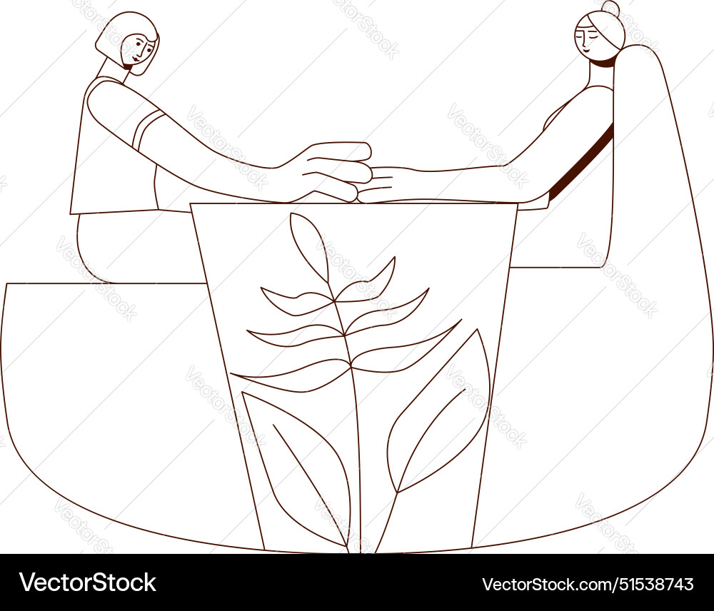 Manicure and hand-massage techniques sketch Vector Image