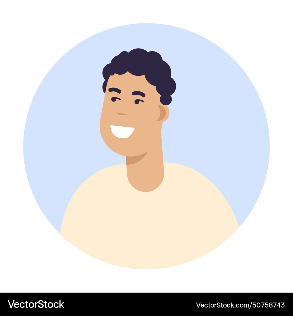 Modern circle avatar Royalty Free Vector Image