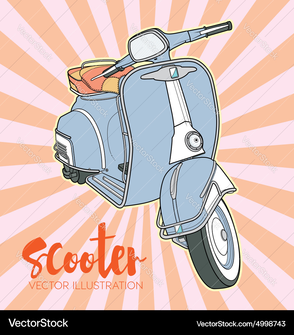 Scooter Royalty Free Vector Image - VectorStock