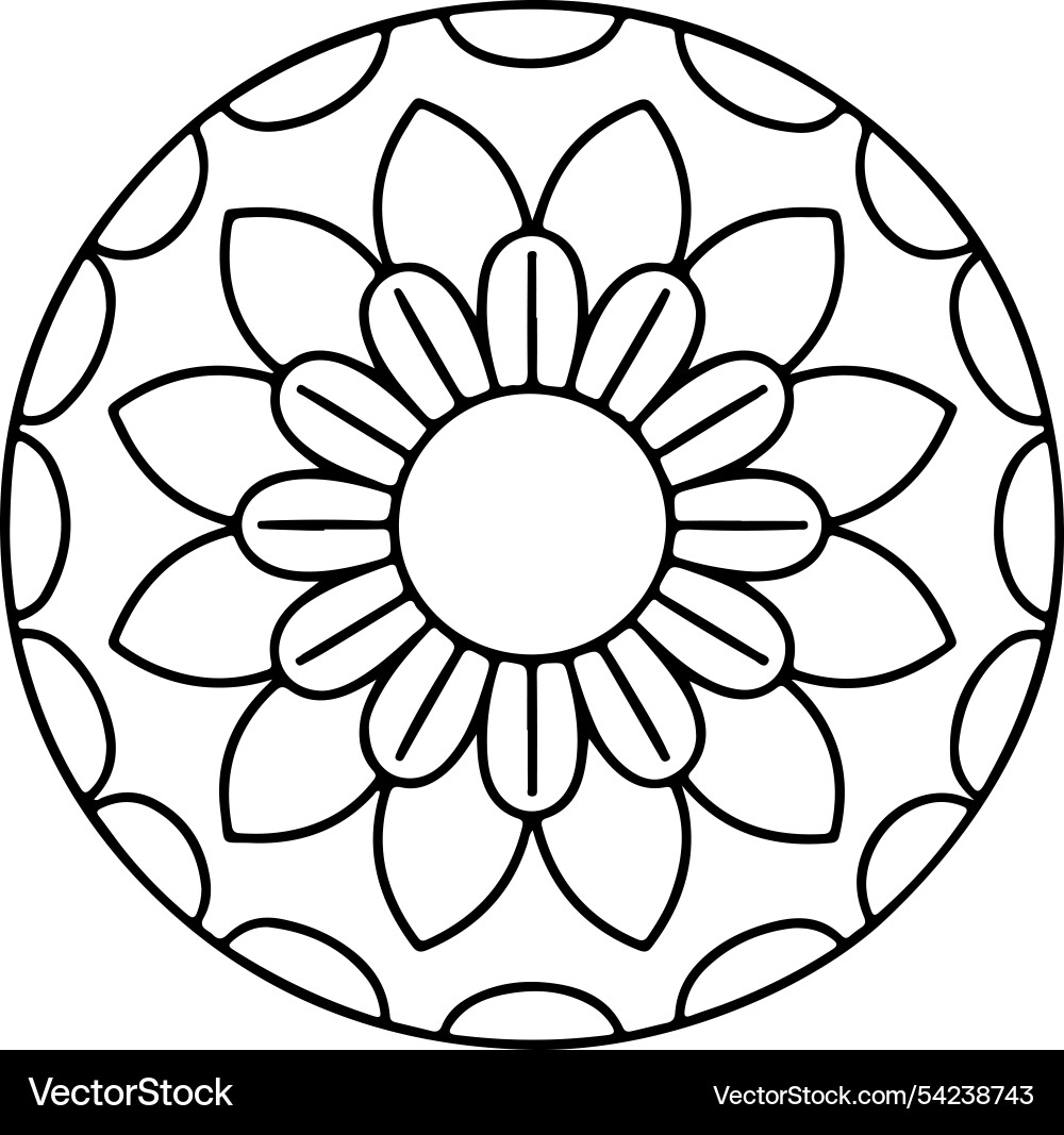 Traditional mandala art Royalty Free Vector Image