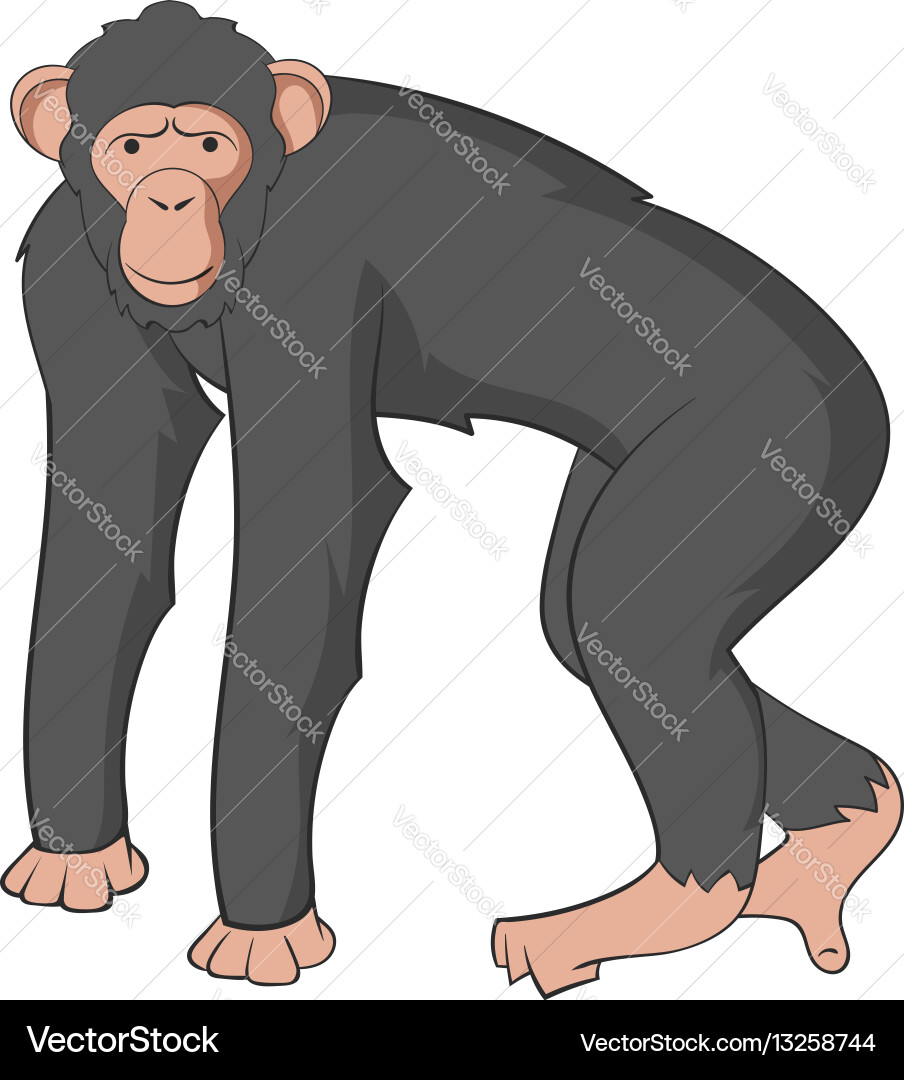 Chimpanzee icon cartoon style Royalty Free Vector Image
