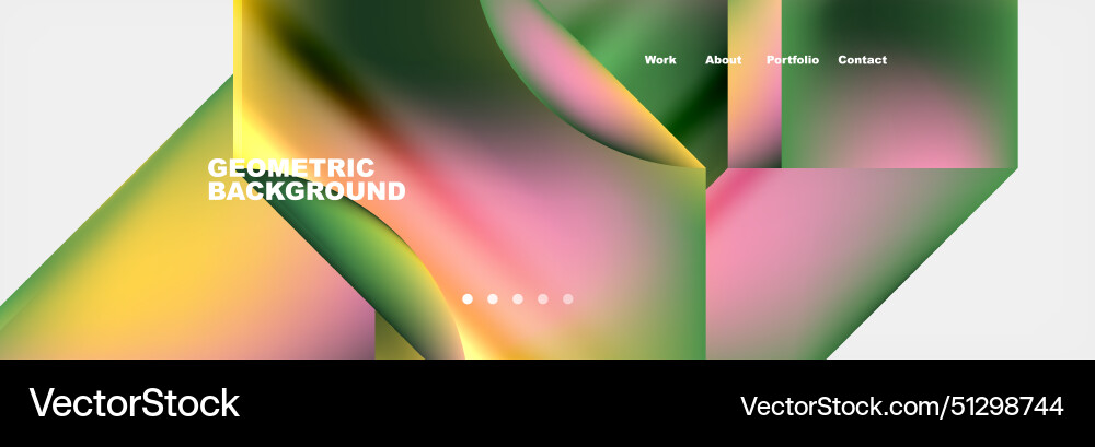 Colorful gradients with abstract geometric shapes Vector Image