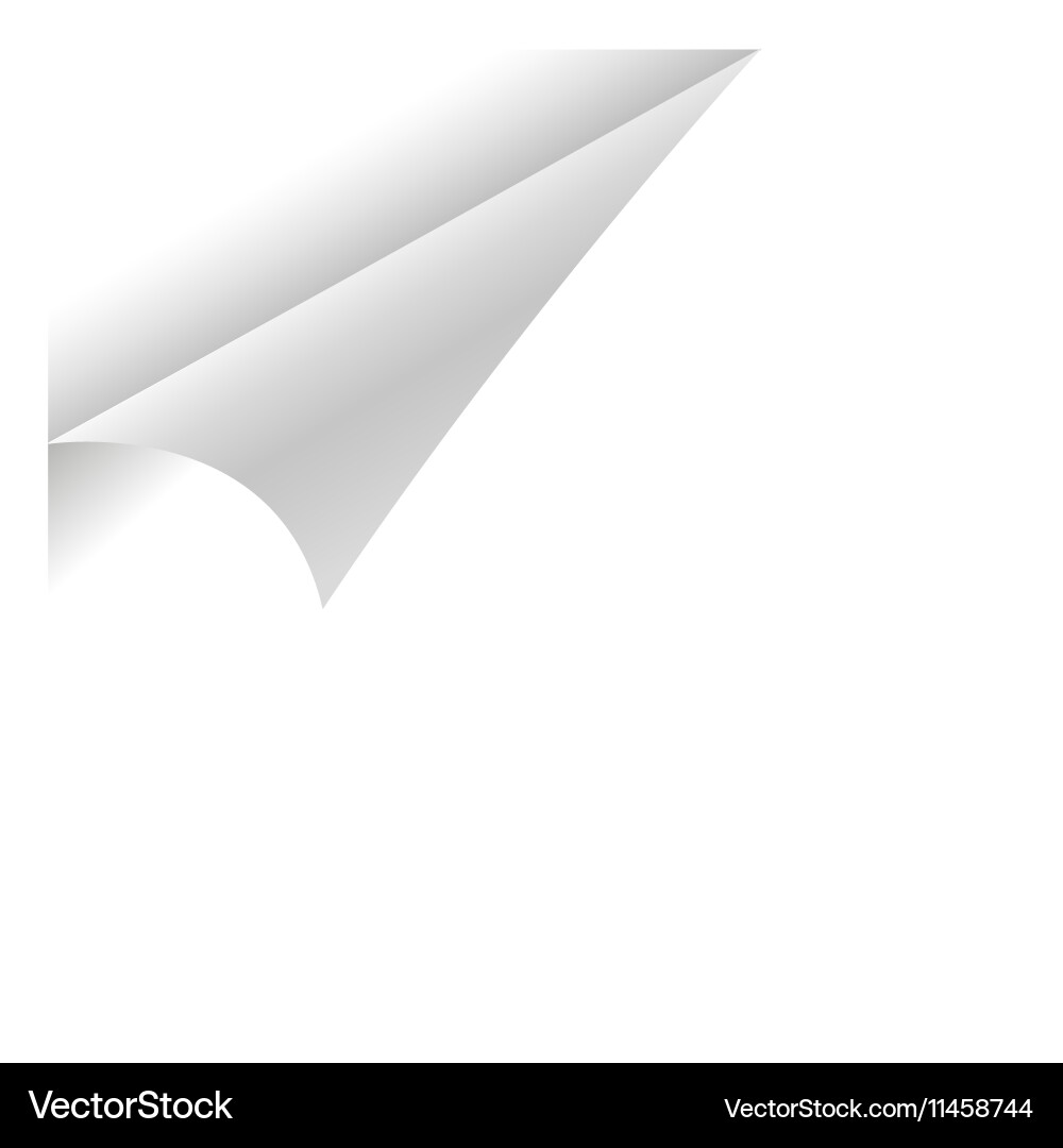 Curled white paper corner with background Vector Image