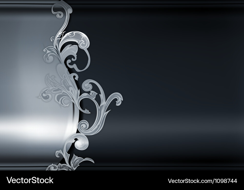 Elegant Black Filigree Background Royalty Free Vector Image