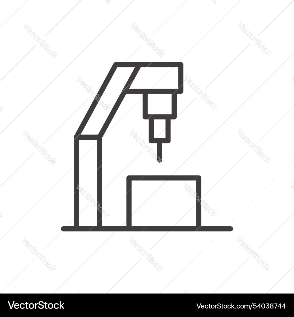 Fabrication stroke icon in black Royalty Free Vector Image