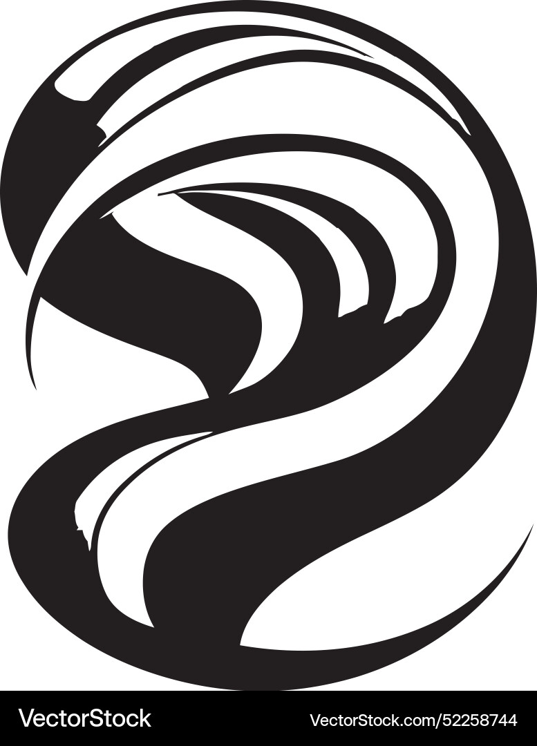 Noir viper twist artworkelegant serpent essence Vector Image