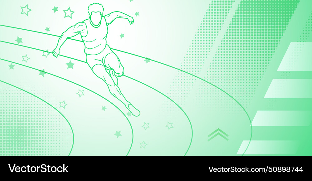 Runner themed background Royalty Free Vector Image