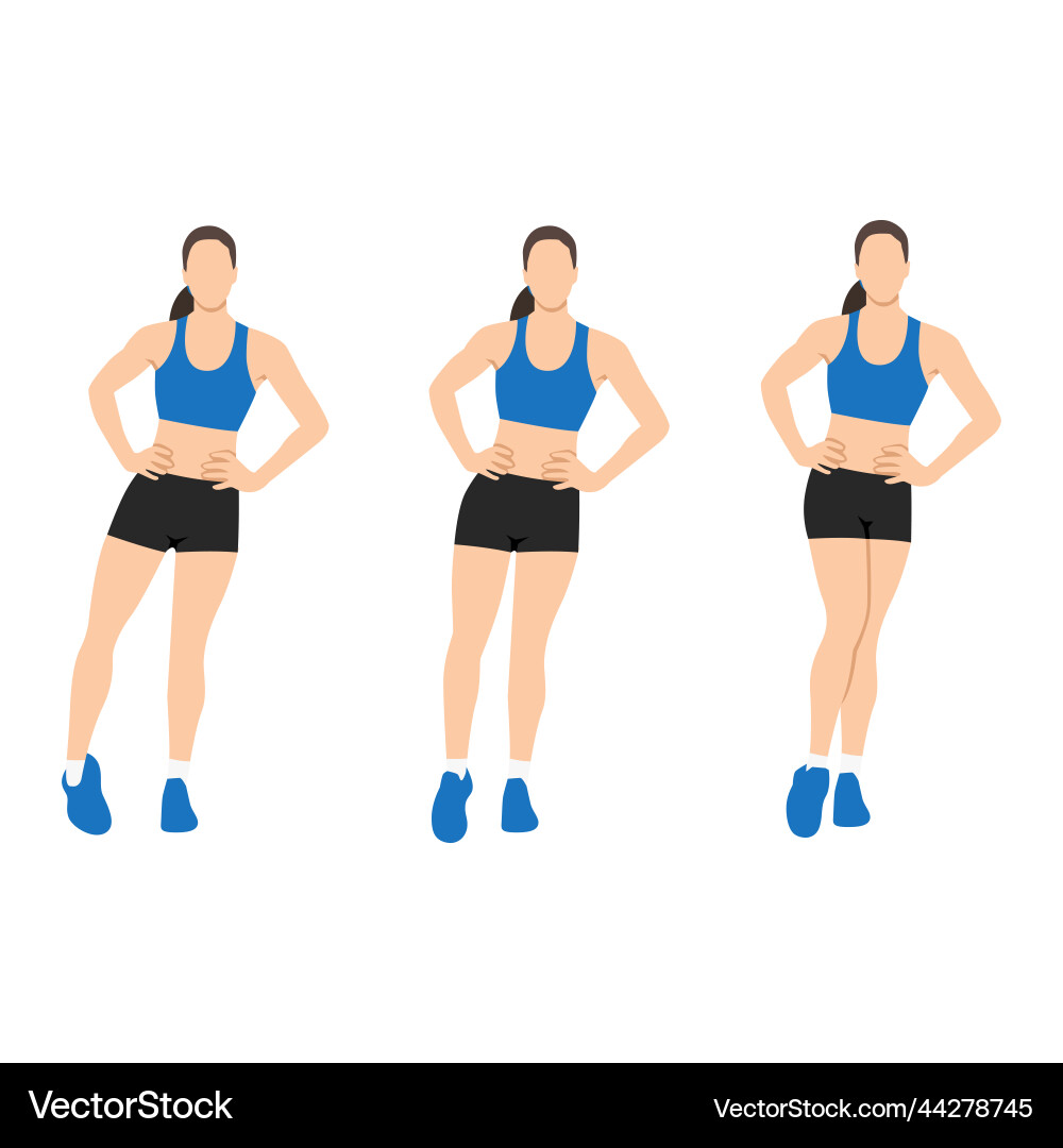 Ankle Circles Exercise - Woman Royalty Free Vector Image