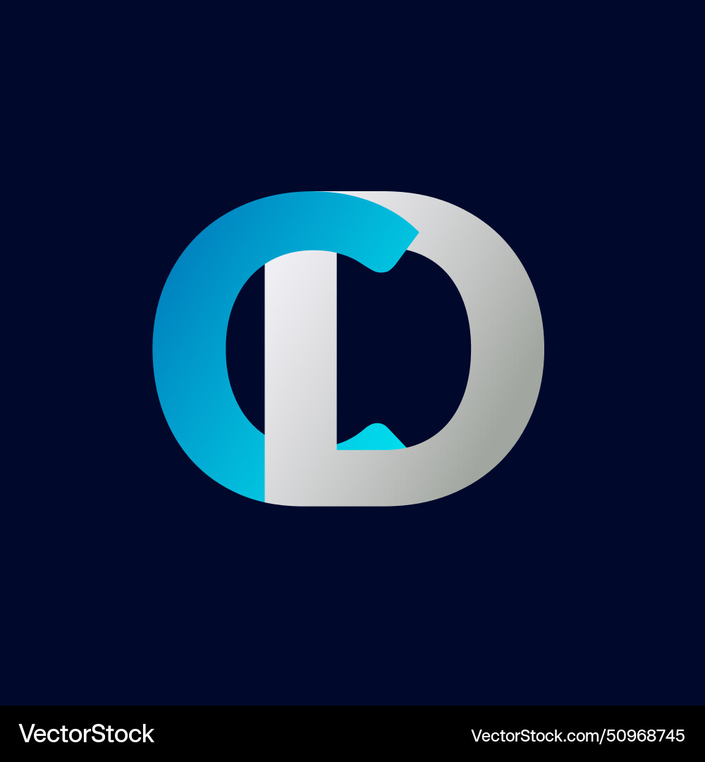 Cd letter colorful logo in the circle design Vector Image