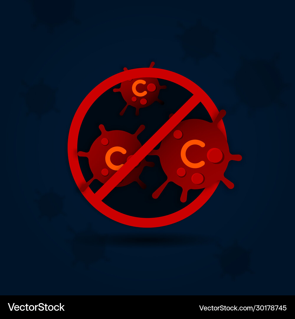 Coronavirus covid19-19 no entry sign Royalty Free Vector