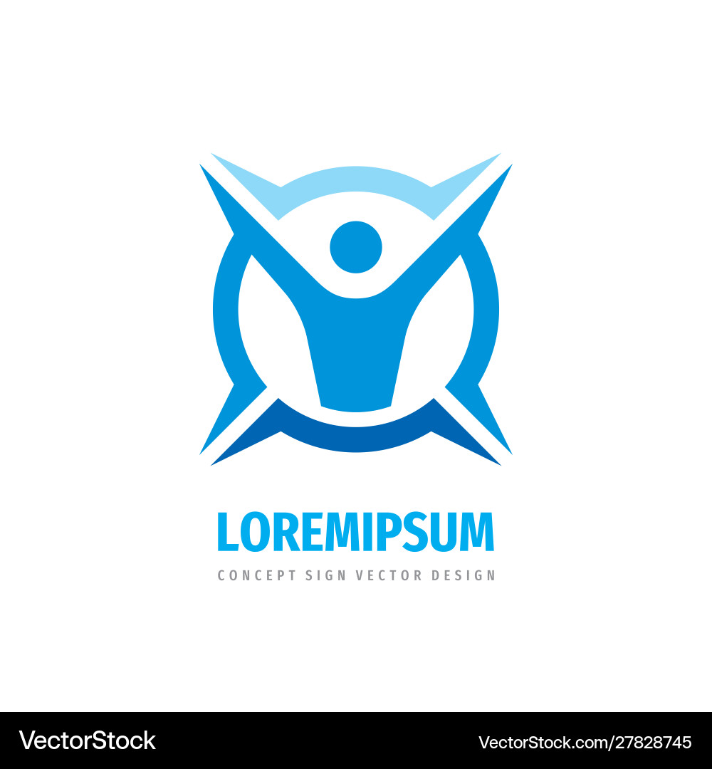 Development human logo template design people Vector Image