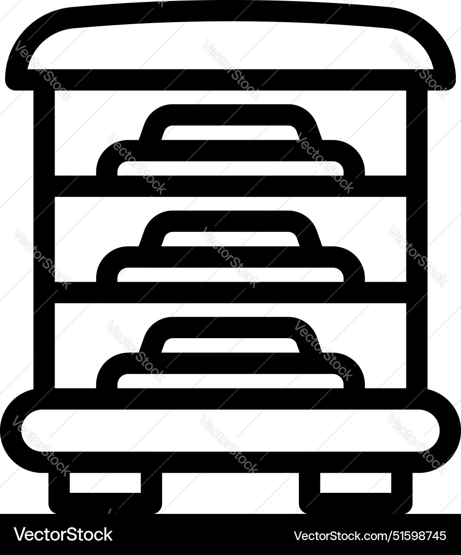 Food dehydrator machine keeping dry Royalty Free Vector