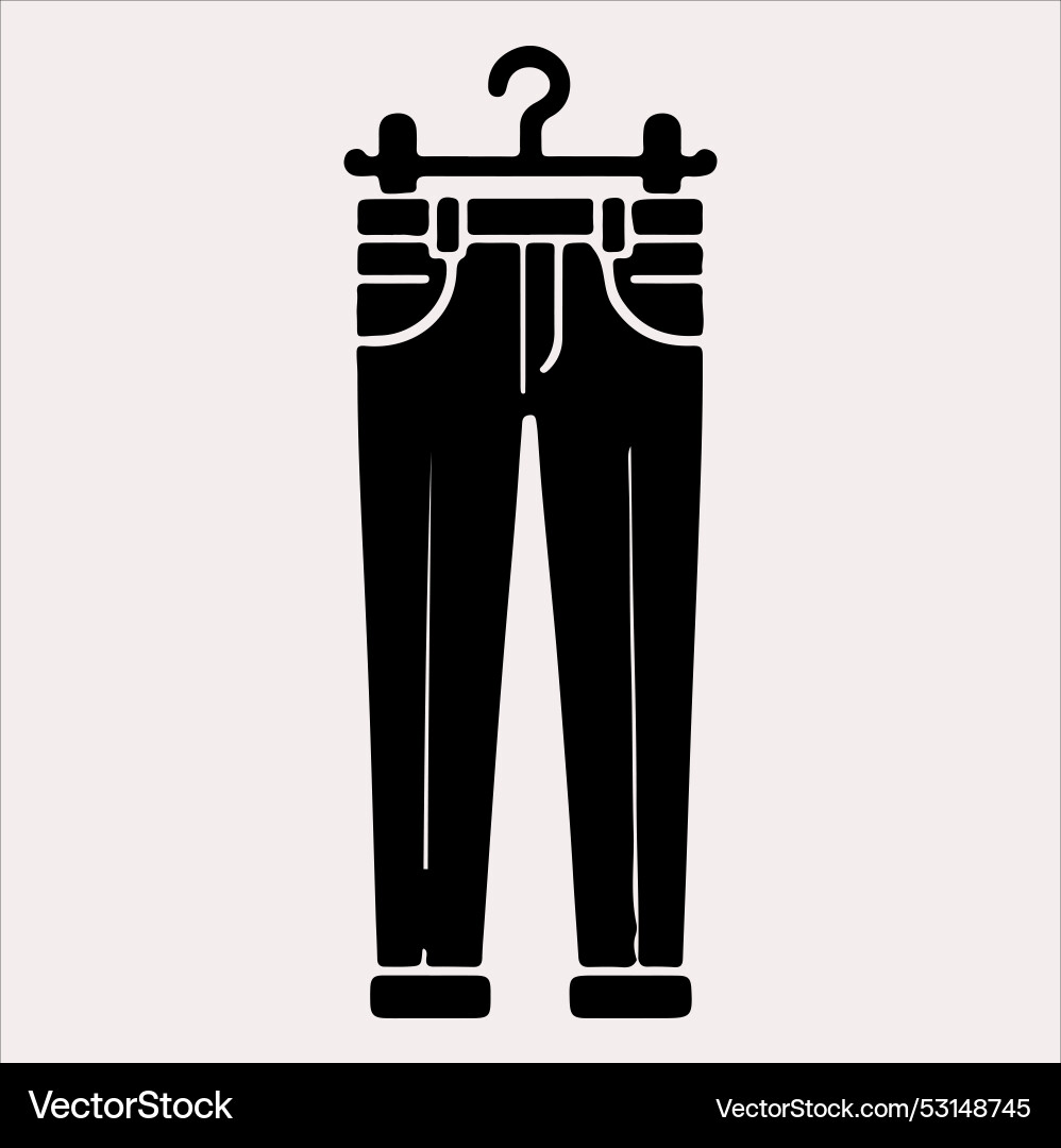 Modern and fashionable pants silhouette Royalty Free Vector
