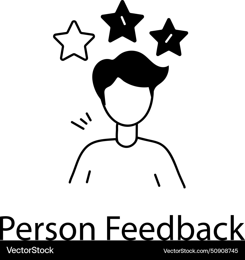 Person feedback Royalty Free Vector Image - VectorStock