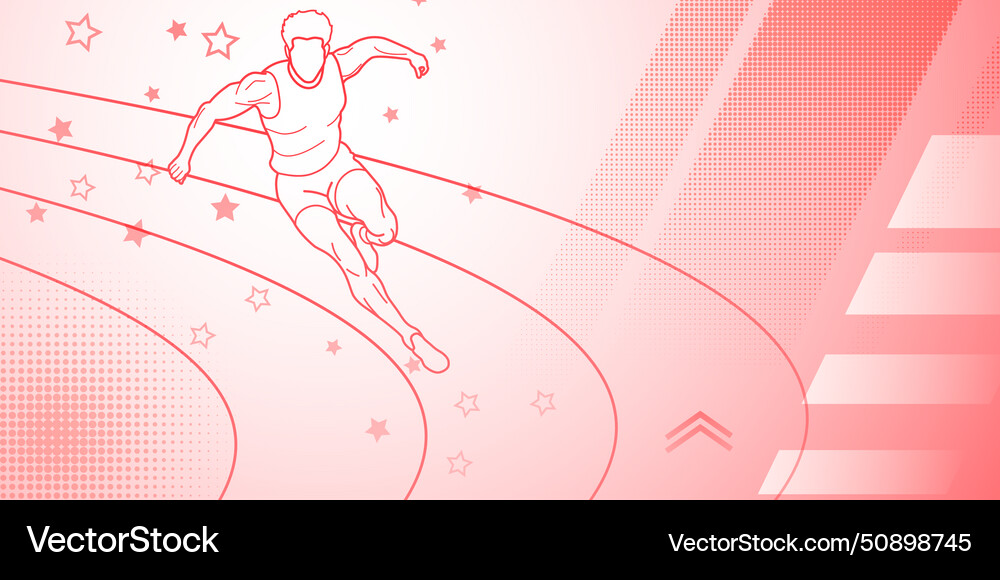 Runner themed background Royalty Free Vector Image