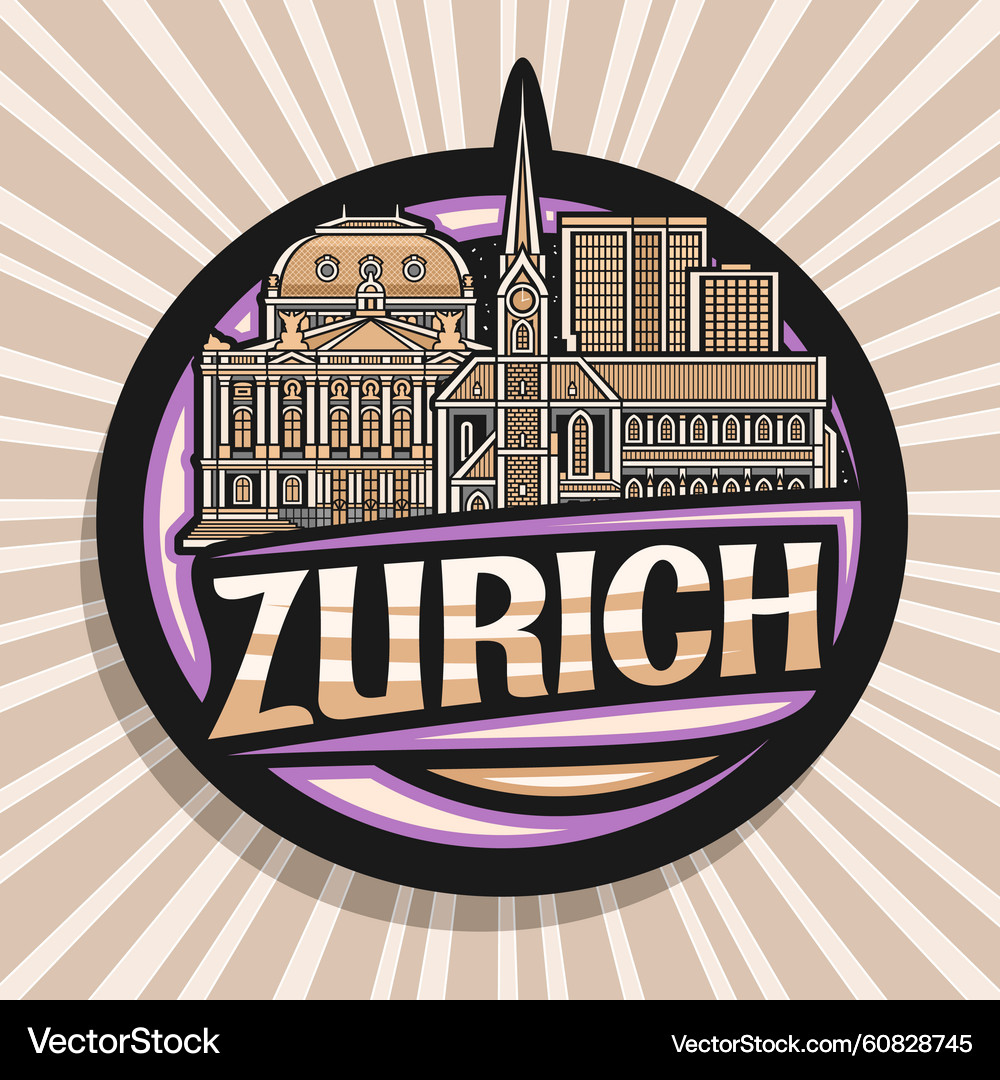 Zurich Cityscape Logo – Royalty-Free Vector | VectorStock