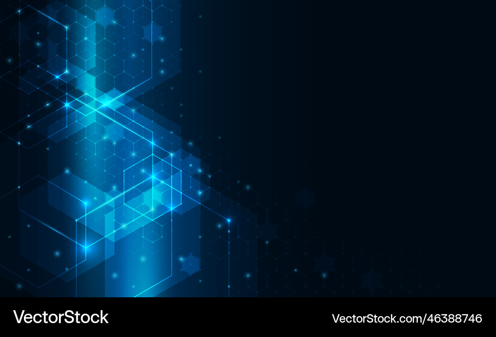 Background consisting of set hexagonal cells Vector Image