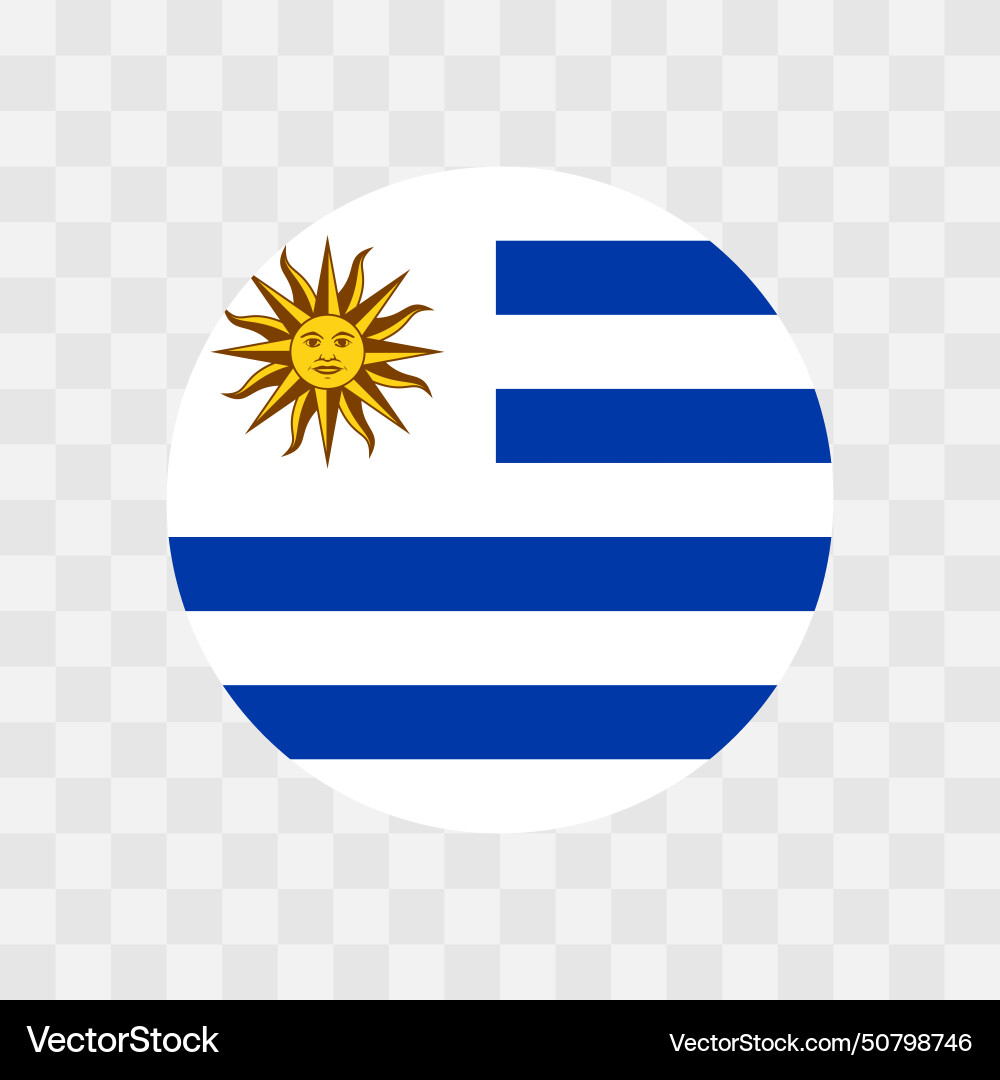 Circle flag of uruguay Royalty Free Vector Image
