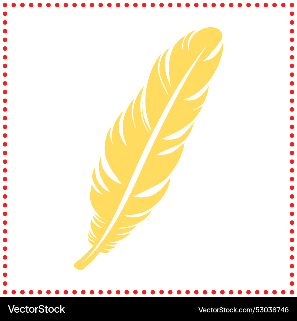 Feather bundle artistic and stylish silhouettes Vector Image