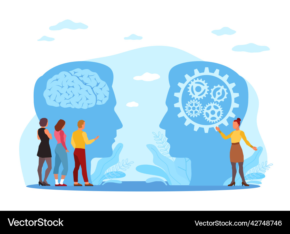 Science of communication language learning tiny Vector Image
