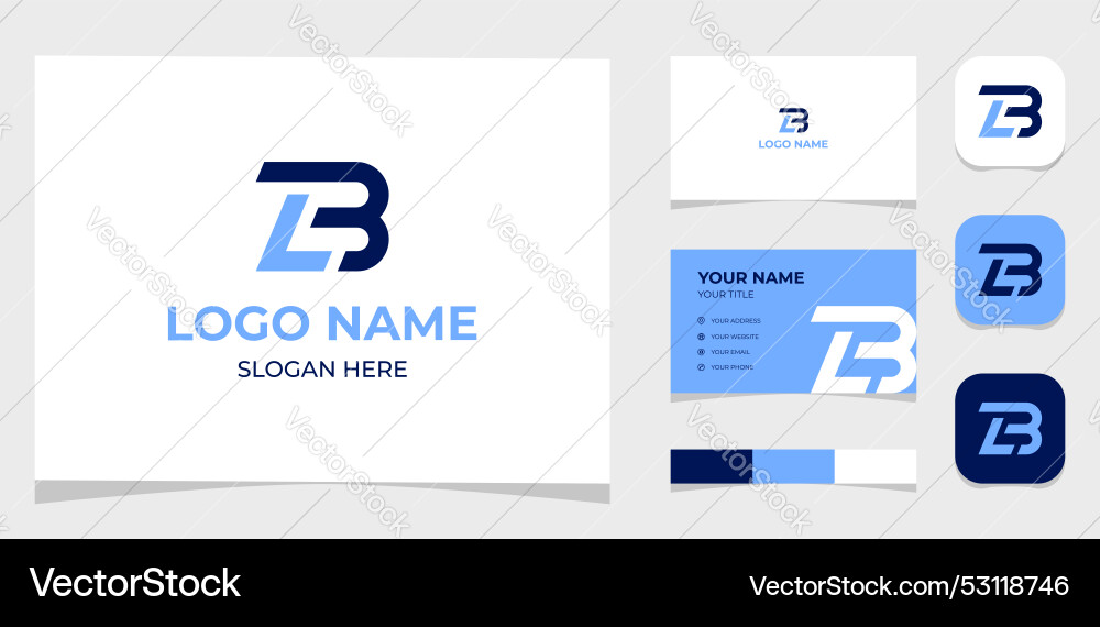 Template logo creative initial letter b and l Vector Image