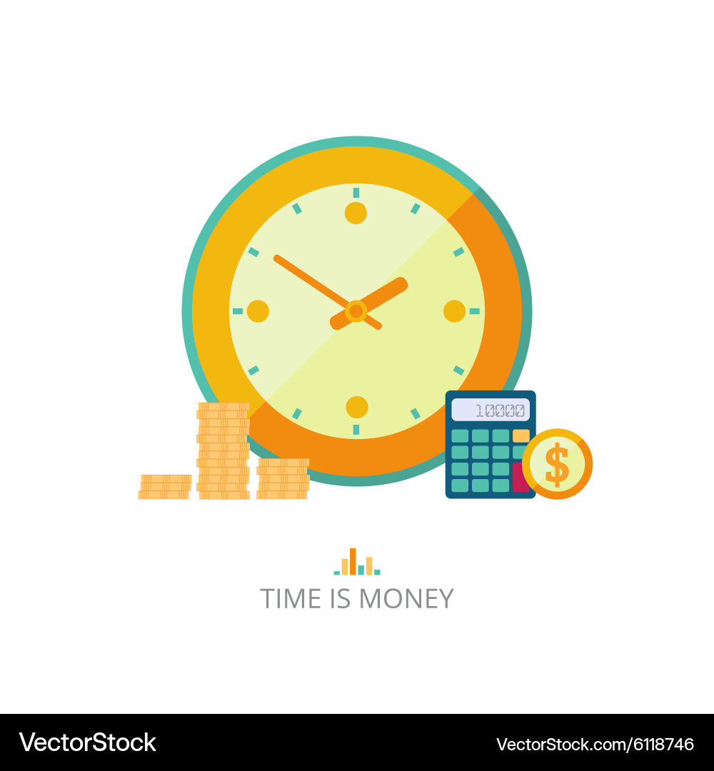 Time is money Royalty Free Vector Image - VectorStock