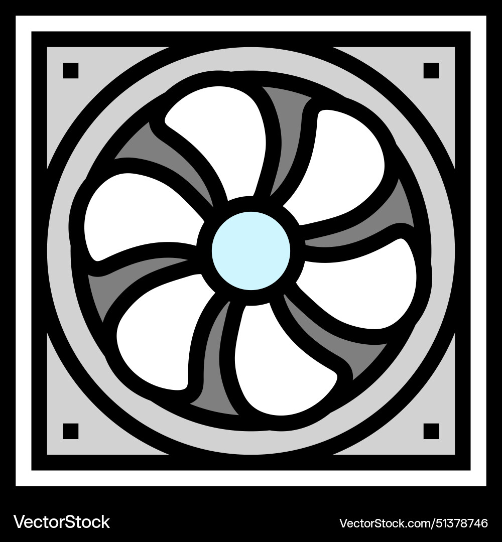 Ventilation fan color icon Royalty Free Vector Image