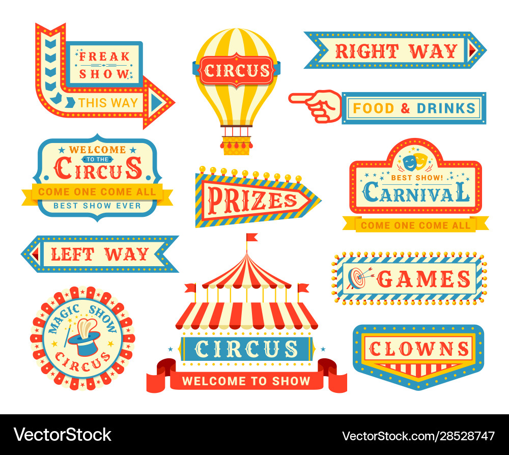 Circus Directional Arrow Sign Vector Images (over 140)