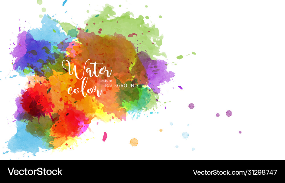 Colorful splash abstract watercolor Royalty Free Vector
