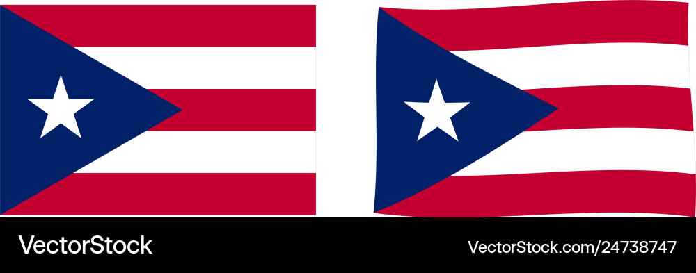 Commonwealth puerto rico flag simple Royalty Free Vector
