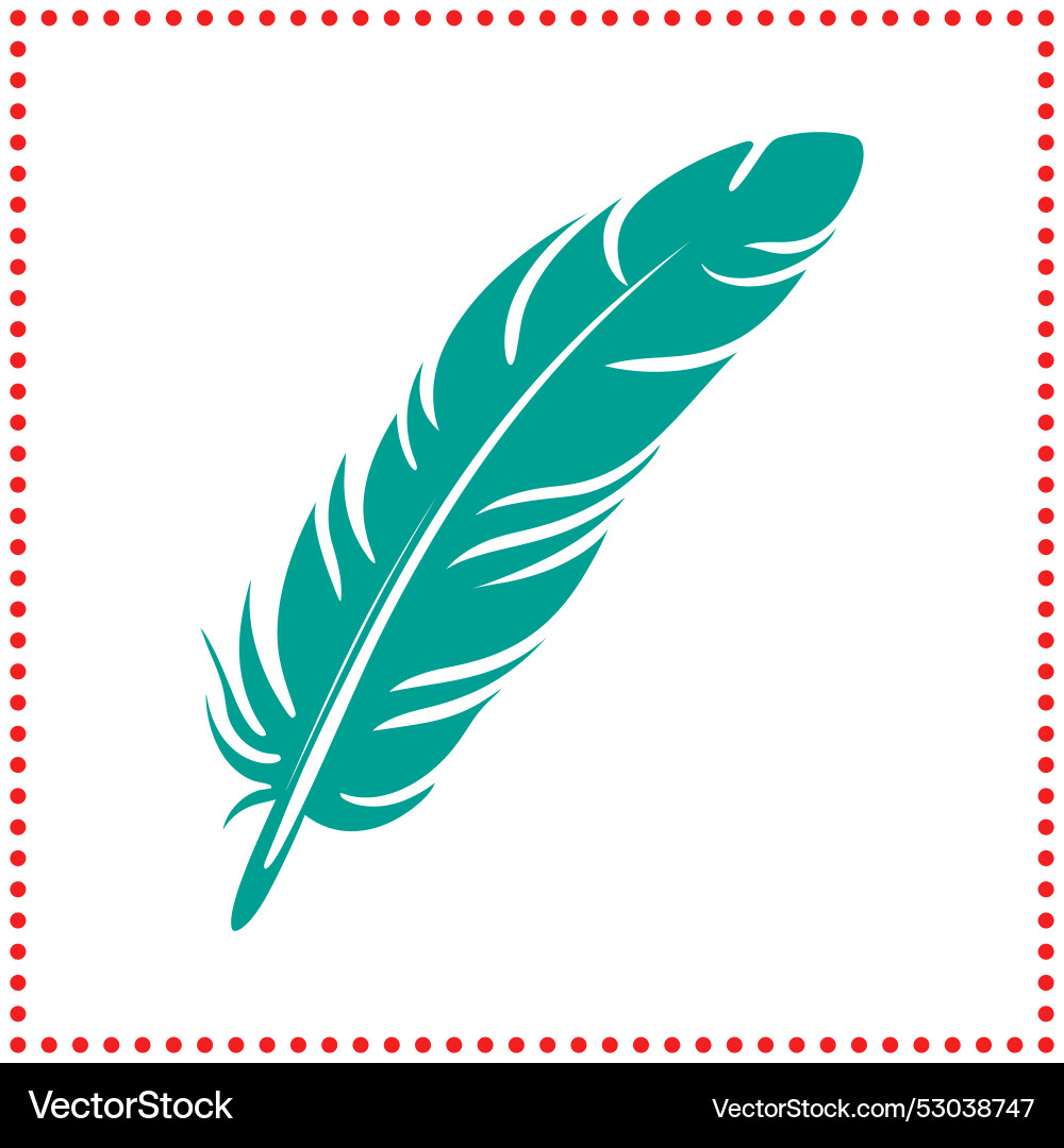 Feather silhouette graphics set intricate Vector Image