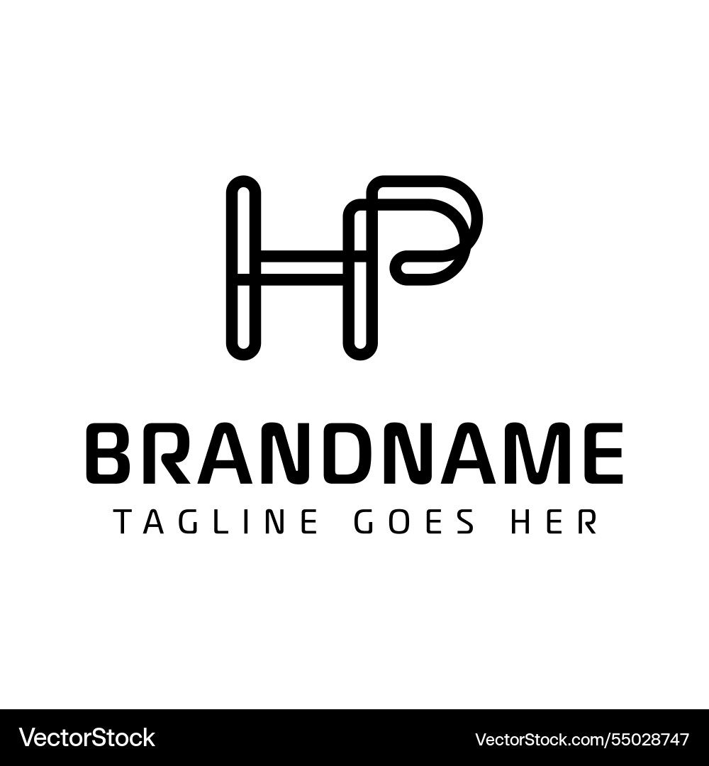 Letters hp monogram logo for business Royalty Free Vector